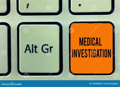 Handwriting Text Writing Medical Investigation Concept Meaning Doing Analysis To Collect Data