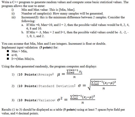 Solved Write A C Program To Generate Random Values And