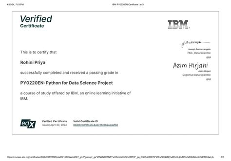 Rohini Priya On Linkedin Edx Ibm Pythonfordatascience