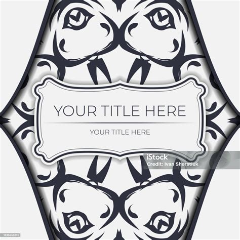 빈티지 장식흰색의 프린트 디자인 엽서를 위한 세련된 템플릿 이슬 패턴초대 카드의 벡터 준비 검은색에 대한 스톡 벡터 아트 및 기타 이미지 Istock