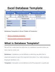 How To Create A Database Template In Excel Step By Step Guide Course Hero