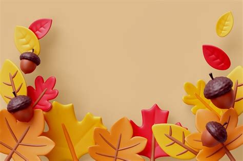 Jesienne Liscie 3d Zdjęcia Darmowe Pobieranie Na Freepik