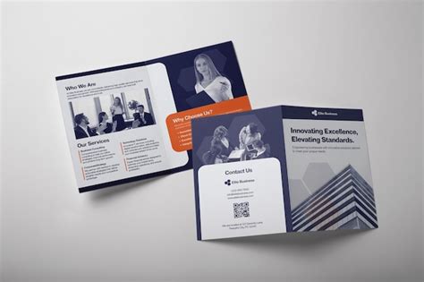 이중 접기 브로셔 템플릿 디자인 무료 벡터