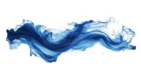 Abstract Blue Ink Swirl Design In Motion Stock Illustration