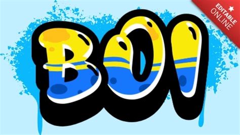 Boi Graffiti Style Font Text Effect Generator