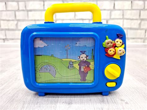 1996 Teletubbies Wind Up Musical Tv 6 5 7 5 Vintage Television Toy