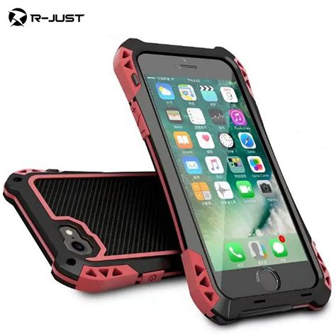 R Just Luxury Armor Life Waterproof Shockproof Metal Aluminum Hard Case For Iphone Cover Heavy