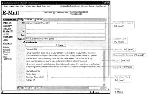 Email Writing For Class 9 ICSE Format Examples Topics Samples Exercises CBSE Library