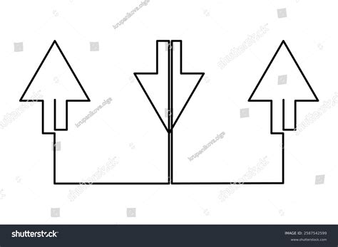 Cursor Arrow One Line Arthand Drawn Stock Vector Royalty Free