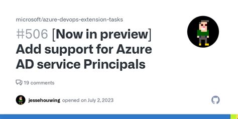 add support for azure ad service principals · issue 506 · microsoft azure devops extension