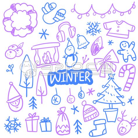 일러스트 만화 겨울 낙서 계절 사진 이미지 일러스트 캘리그라피 Murmur작가