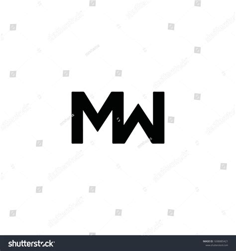 초기 문자 Mw 로고 또는 Wm 스톡 벡터로열티 프리 1698885421 Shutterstock