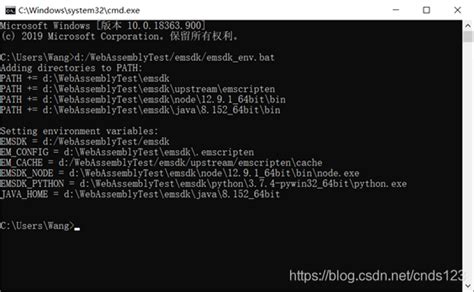 Windows10中emscripten 安装详解webassembly Git 路径 Csdn博客