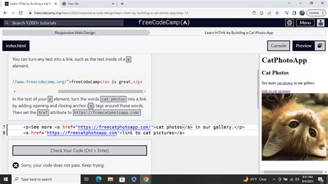 I Am Having Issues With Lesson 12 Of The Cat Photo App Course HTML