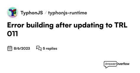 Error Building After Updating To Trl 011 Typhonjs