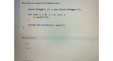 Solved What will be the output of the following | Chegg.com