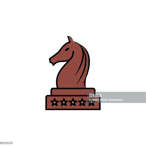 다섯 별 라인 색깔의 아이콘과 체스 말 서명 및 기호는 웹 로고 모바일 앱 Ui Ux에 사용할 수 있습니다 개념에 대한 스톡 벡터 아트 및 기타 이미지 Istock