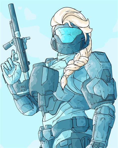 Elsa Frozen Odst Frozen Disney Halo Series Commentary English Commentary Highres