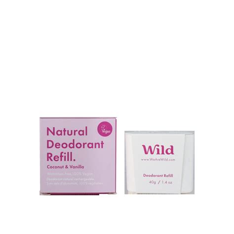 Wild Natural Deodorant Refill Coconut And Vanilla 40g New Zealand