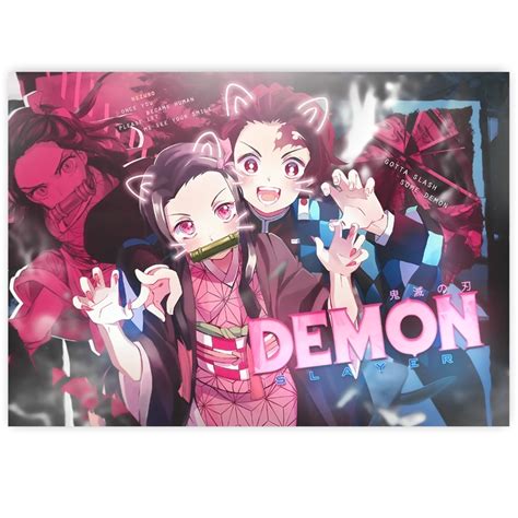 Tanjiro And Nezuko Kamado Demon Slayer Poster Respite Paradise