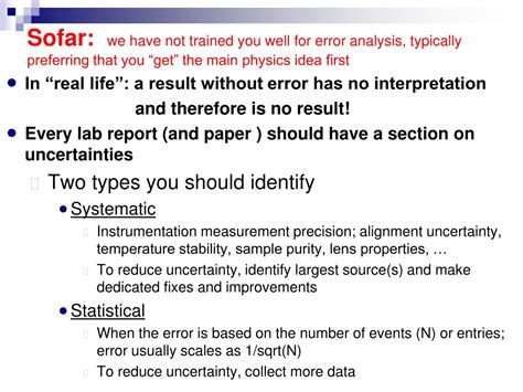 Ppt Basic Error Analysis Considerations Powerpoint Presentation Free