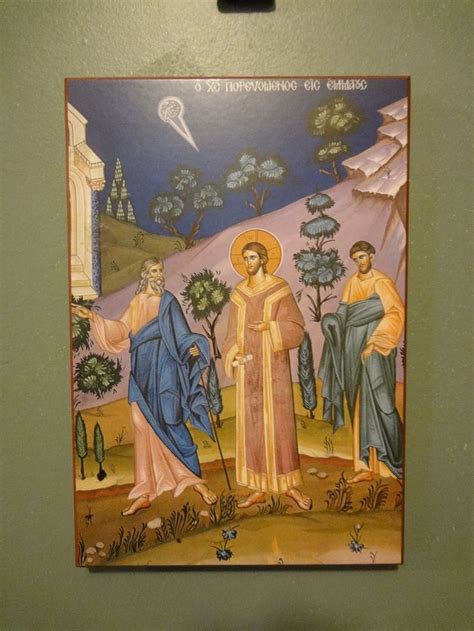 Road Emmaus Icon The Appearance On The Road To Emmaus Sacred Art