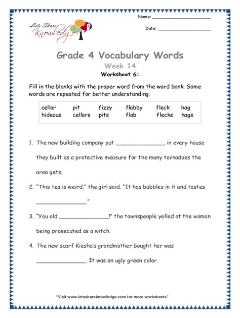 Fillable Online Comprehensions For Grade 2 Ages 68 Worksheets Fax