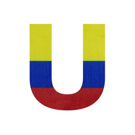 Letra Del Alfabeto Colores Bandera Colombia — Foto De Stock 472469438