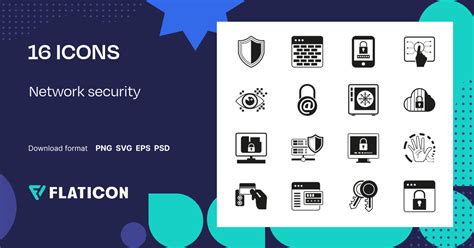 Network Security Icon Pack 16 Svg Icons