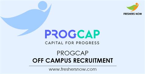Progcap Off Campus 2024 Careers Salary Selection Process