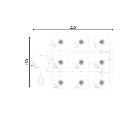 Idrolab Rdwc 3 Lines 9 Plants And 1 Tank Turboflex Original