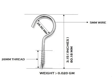 Satinless Steel Cup Hook Wall Cup Hook J Hook At Rs 5 In Mumbai