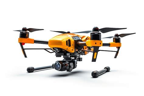 Premium Photo Autonomous Drone With Camera Soaring High Generative Ai