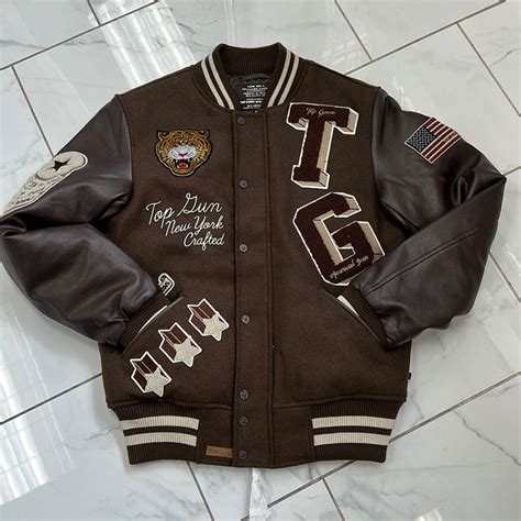 Brown Letterman Jacket With S Brown Letterman Jacket With Patches