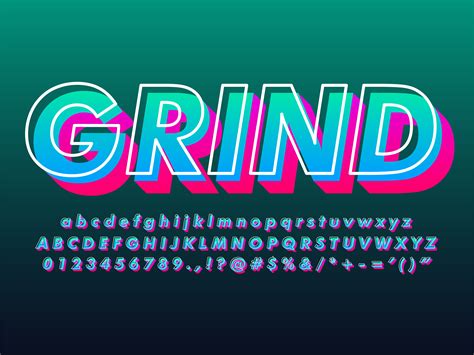 Modern 3d Gradient Text Effect 556470 Vector Art At Vecteezy