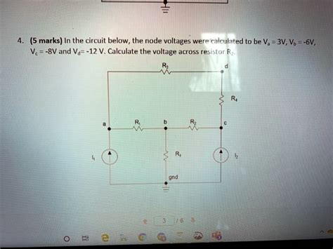 In The Circuit Below The Node Voltages Were Calculated To Be V3v V