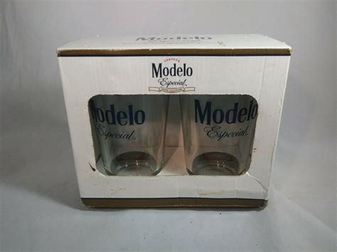 Cerveza Modelo Especial 16 Oz Pint Size Beer Glass 2 Pack Glasses Bar