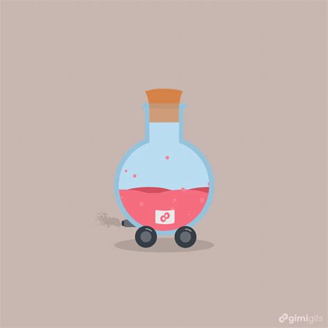 A Bottle Filled With Pink Liquid Sitting On Top Of A Table Next To A Mouse