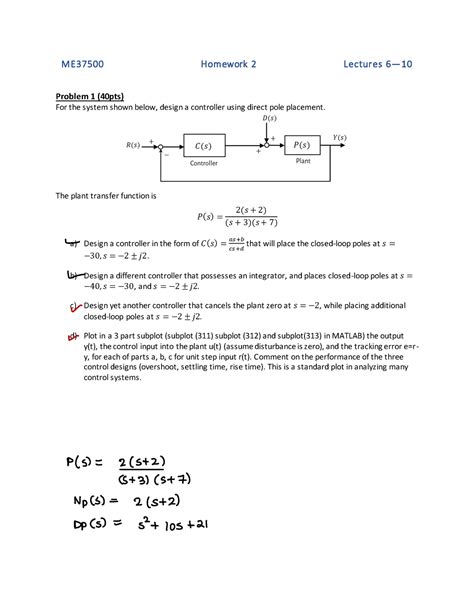 hw2 homework 2 me 37500 homework 2 lectures 6 — 10 problem 1