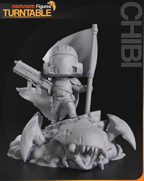 Chibi Helldiver Helldivers 2 3d Print Model Etsy