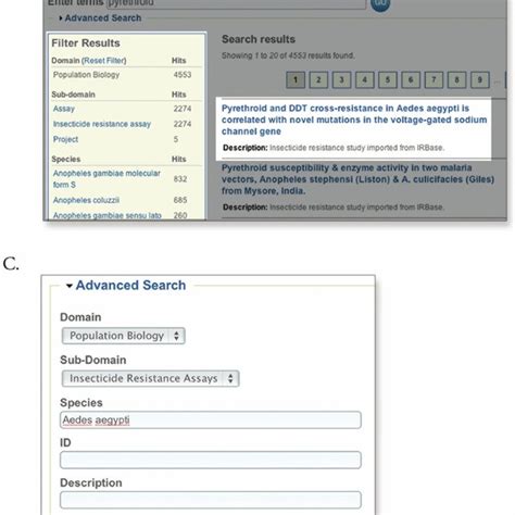 A Search Workflow To Find Vectorbase Data A The Search Box Is