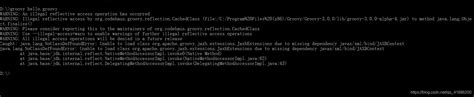 使用groovy和jdk9以上的版本配合使用 illegal reflective access by dehaus groovy