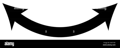 Dual Sided Curved Arc Arrow Shape Double Ended Arrow Illustration Stock Vector Image Art Alamy
