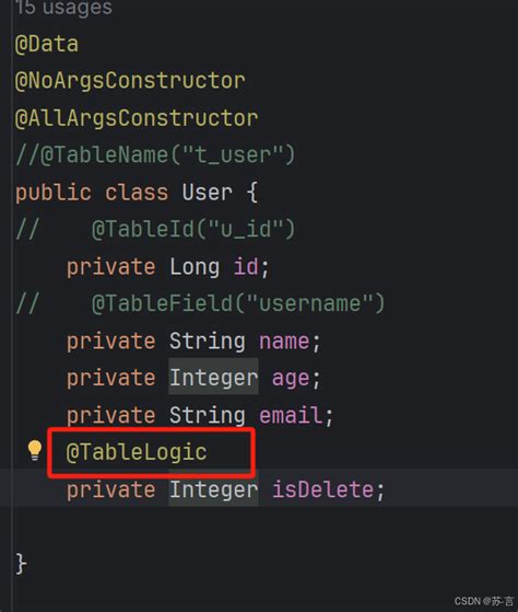 Mybatis Plus速成指南：常用注解mybatisplus数据库不差数据库注解 Csdn博客