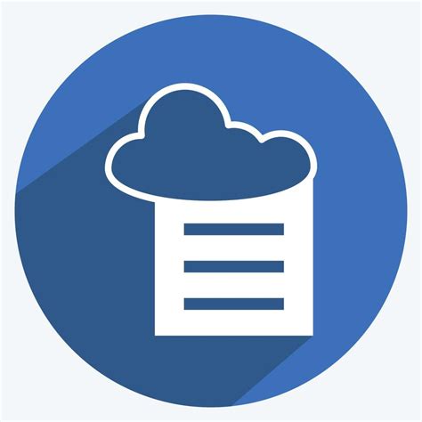 Icon Cloud Reporting Suitable For Data Analytics Symbol Long Shadow