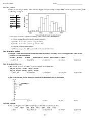 Stat 102 Bb Pdf Exam Stat 102 B Name Solve The Problem 1 Here Are Summary Statistics Of The