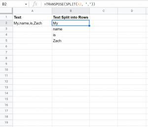 Google Sheets How To Split Text Into Rows