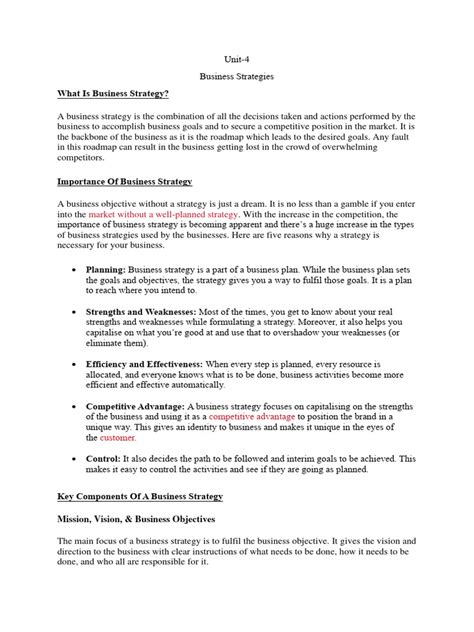 Bps Unit4 Pdf Strategic Management Leadership