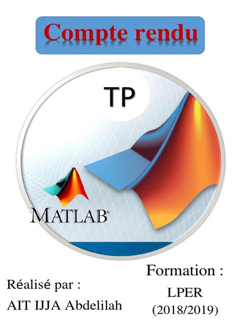 Rapport Tp Matlab Pdf Matlab Application