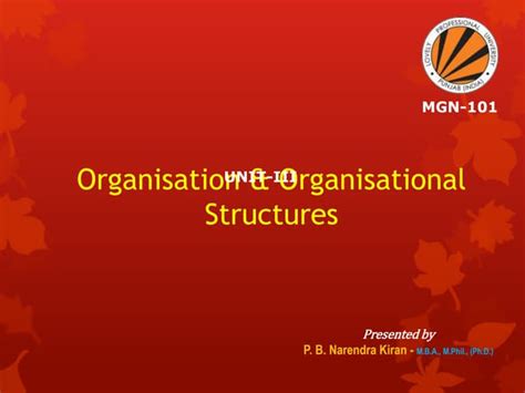 Organisation Structures Pptx